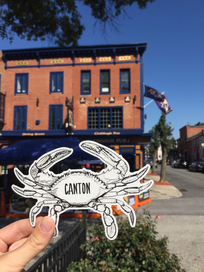 Baltimore Neighborhood Crab Sticker/magnet Locust Point - Etsy