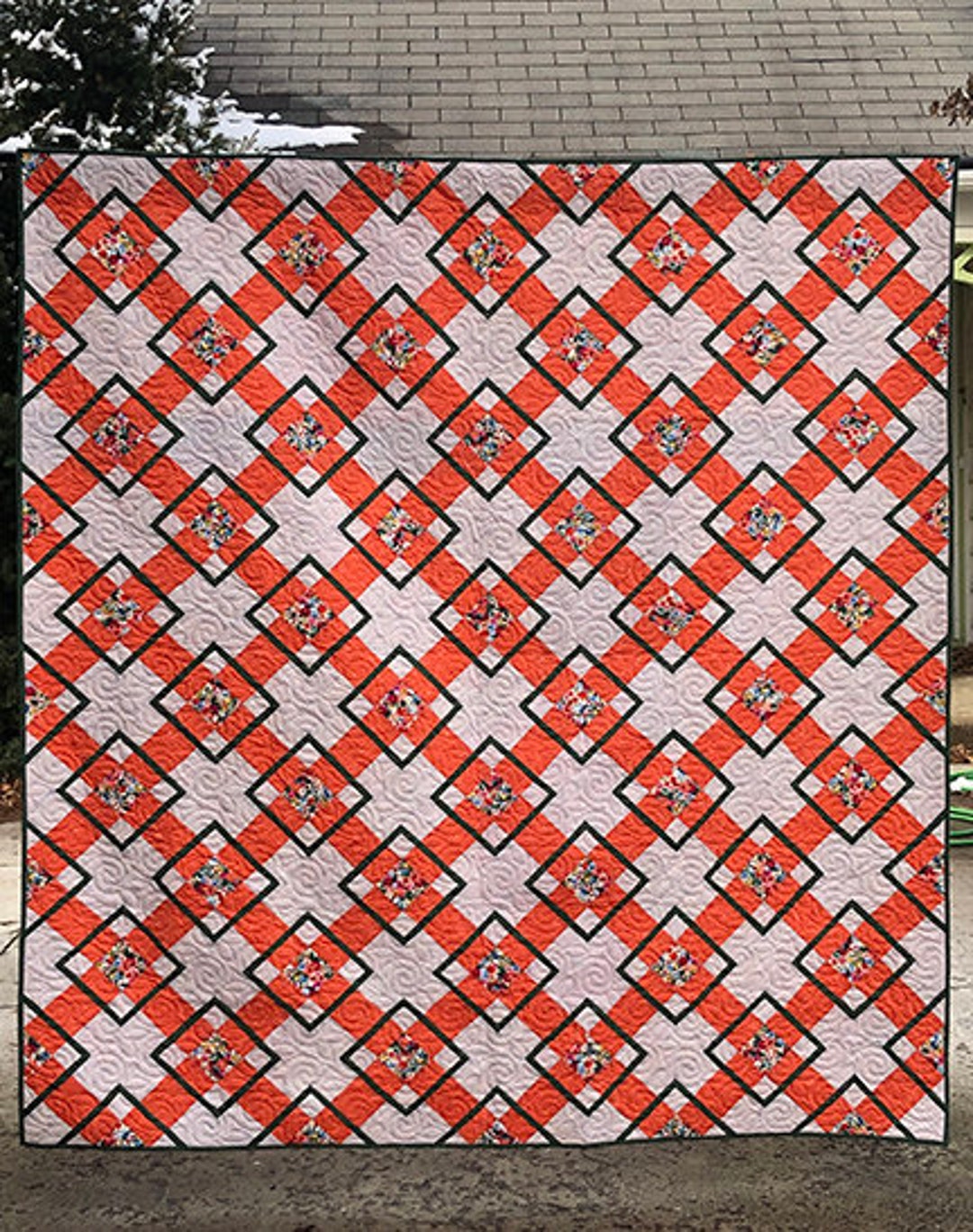 Flash Cube Quilt Pattern - Traditionally Pieced, Setting Triangles ...