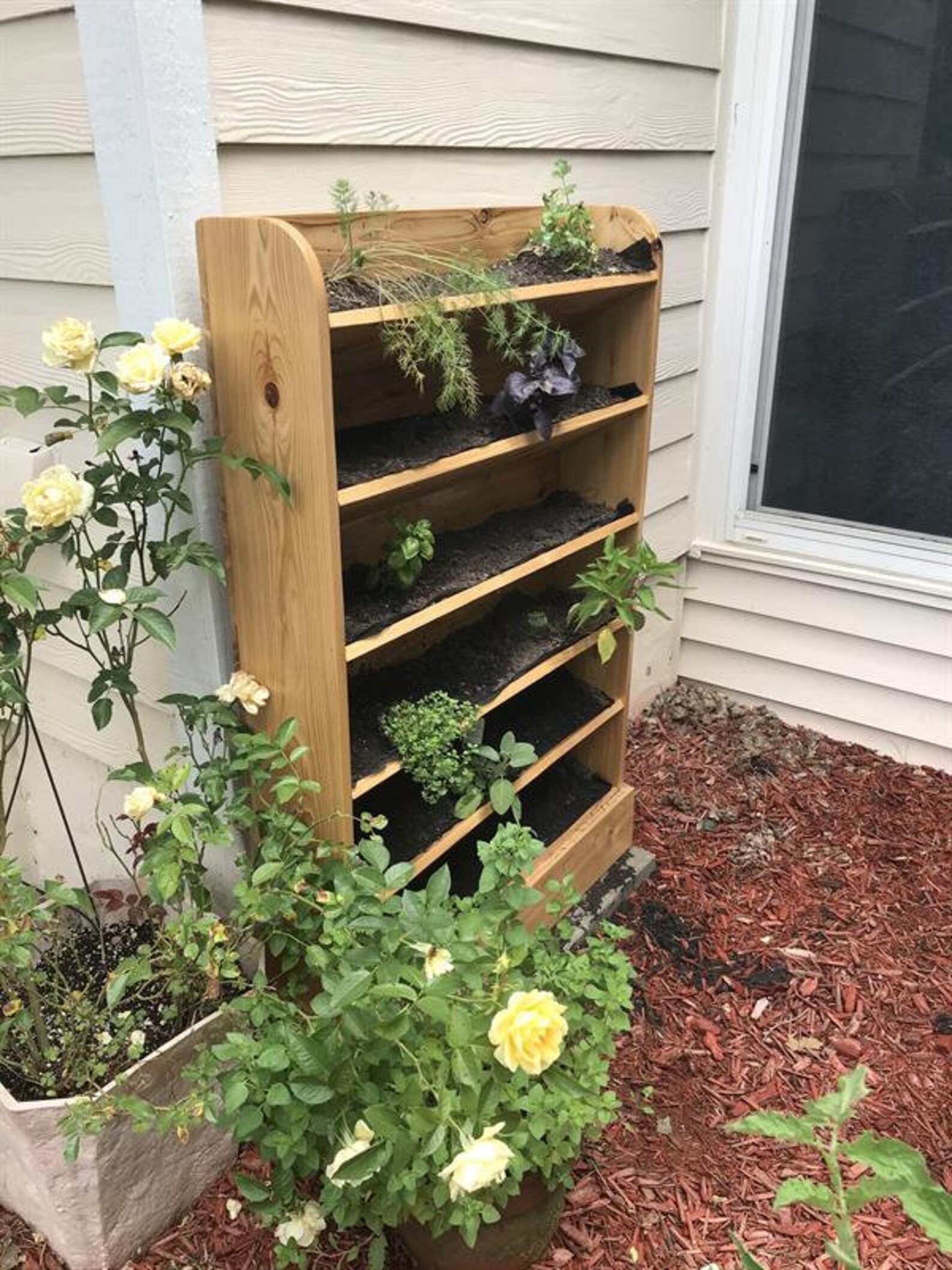 Vertical Planter Box Plan, Ladder Planter, Raised Garden Bed, Herb ...