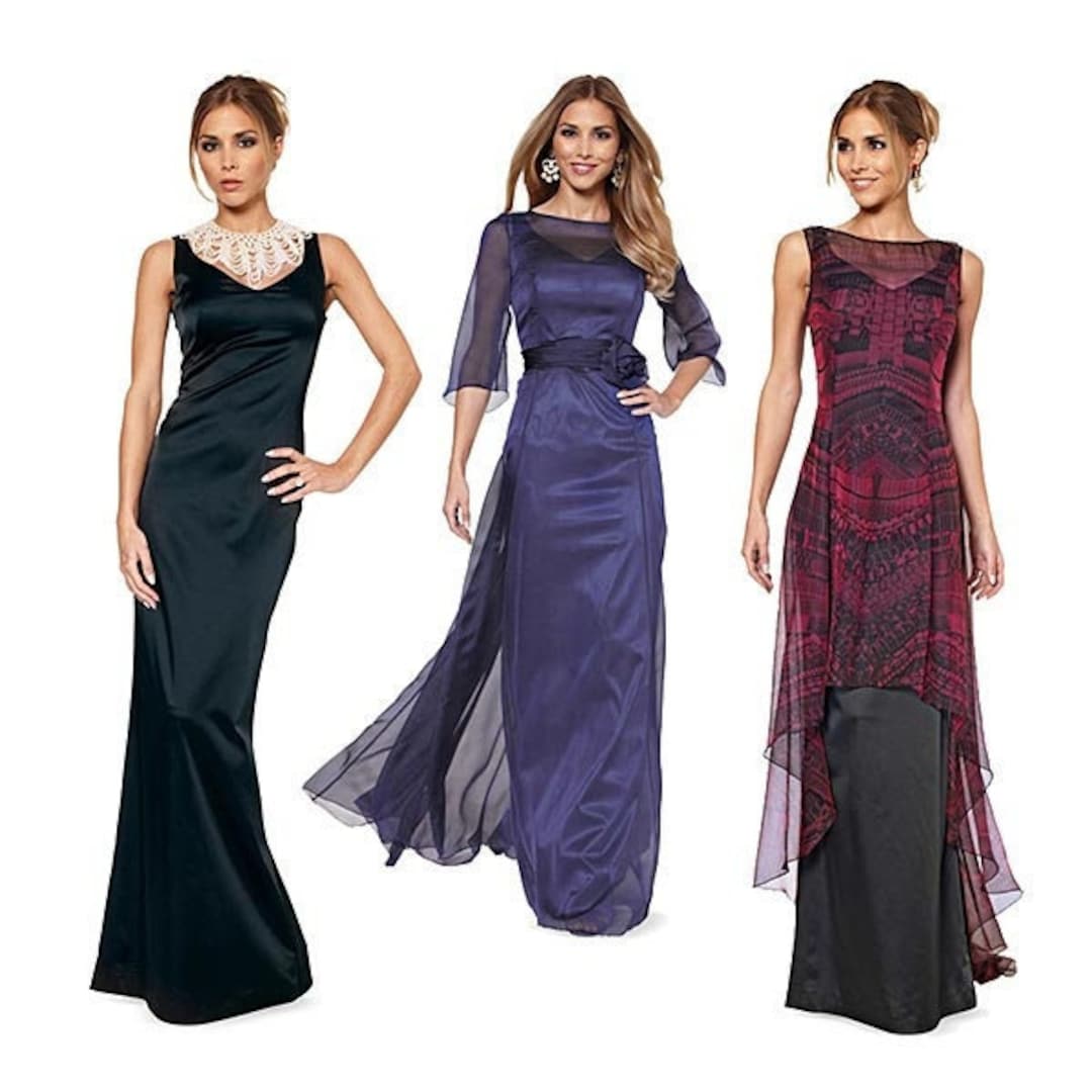 3 Styles Evening Dress PDF Sewing Pattern Sweetheart Wedding Gown ...