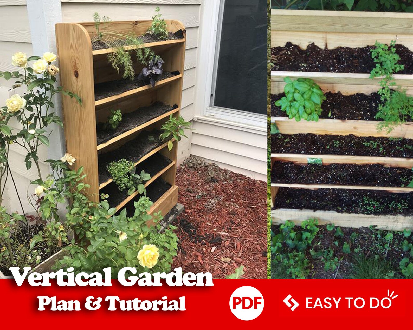 Vertical Planter Box Plan Ladder Planter Raised Garden Bed - Etsy
