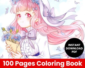 Waifu Coloring Book - Etsy