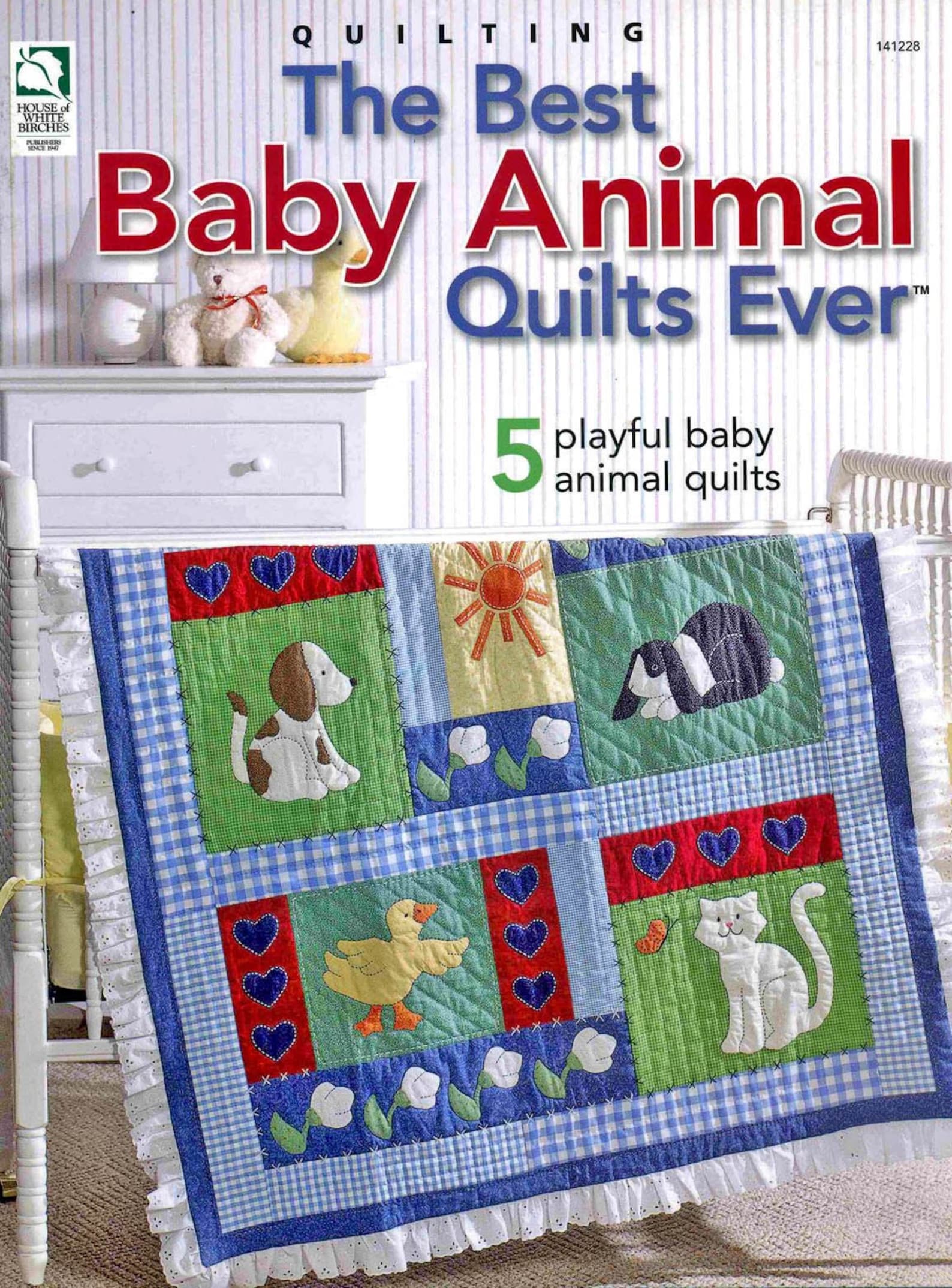 Baby Animals Quilt Pattern, PDF Instant Download Modern Patchwork Baby ...