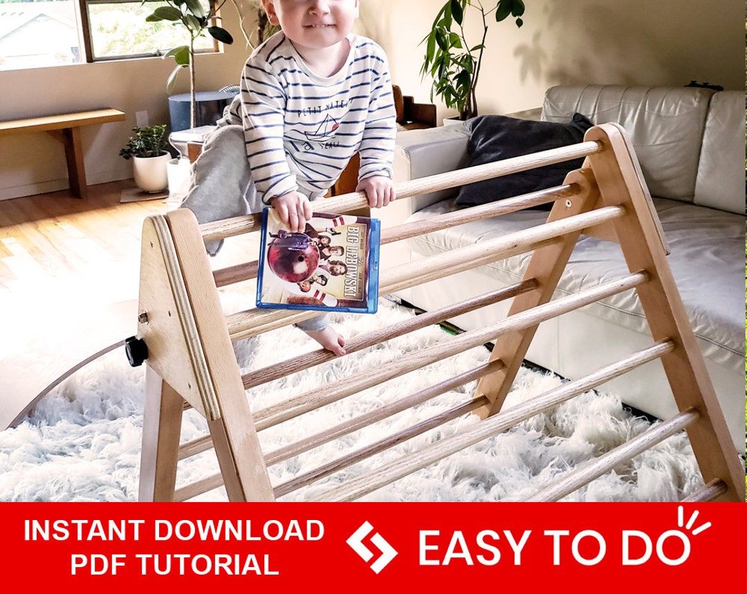 Folding Climbing Triangle Plans, Foldable Pikler Inspired Climbing ...