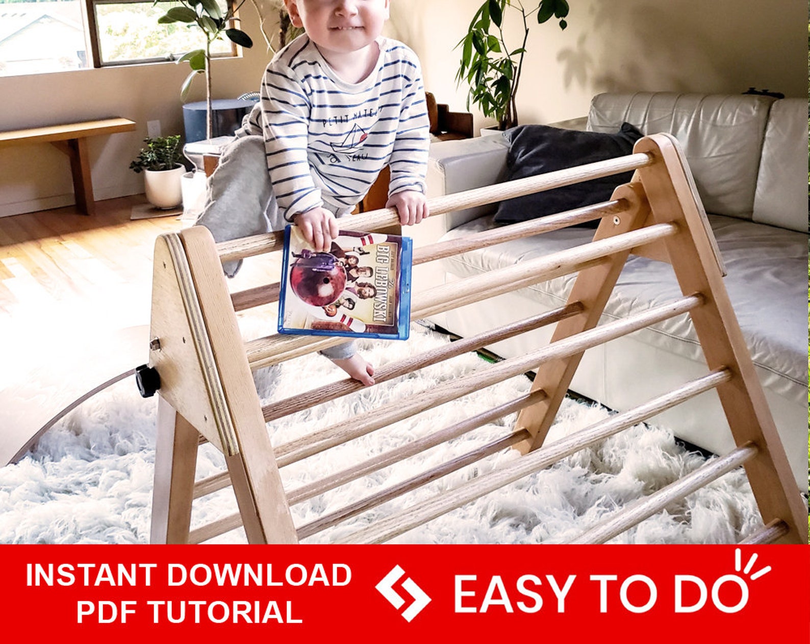 Folding Climbing Triangle Plans Foldable Pikler Inspired | Etsy