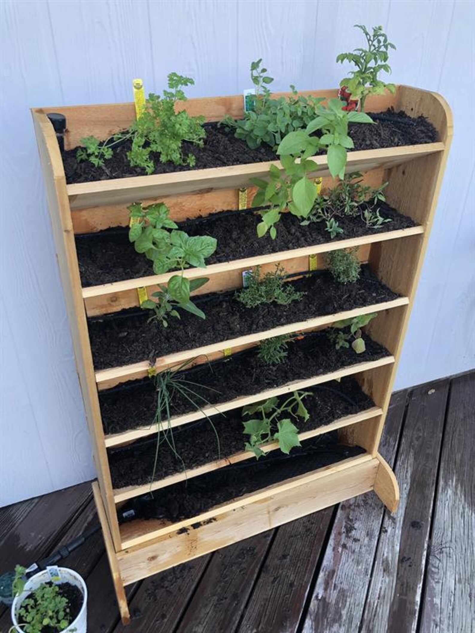 Vertical Planter Box Plan, Ladder Planter, Raised Garden Bed, Herb ...