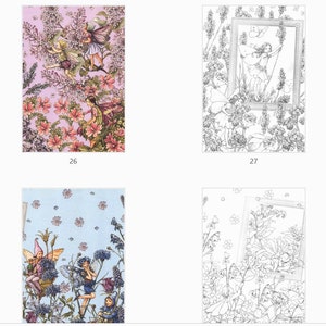 Fairy Coloring Pages Book for Adults and Kids Bundle , Fantasy, Anime ...