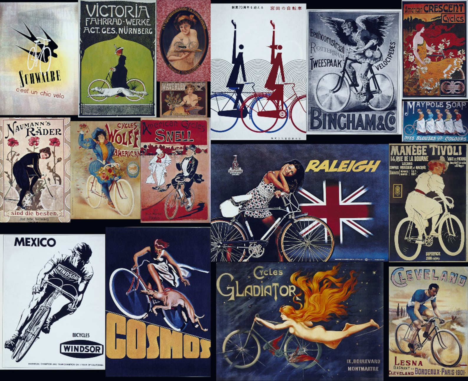 Vintage Bicycle Posters Set of 100 Individual Prints - Etsy