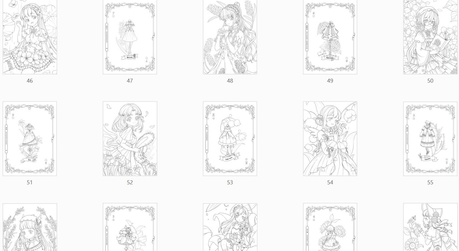 COLORING BOOK for Adults and Kids Bundle Chibi Fantasy - Etsy