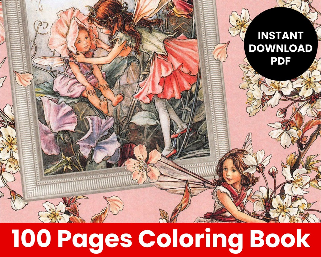 Fairy Coloring Pages Book for Adults and Kids Bundle , Fantasy, Anime ...