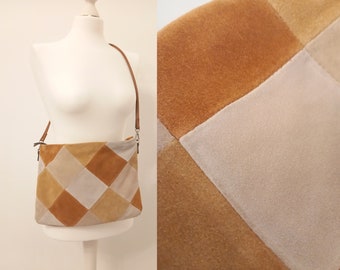 Suede Patchwork Bag - Etsy