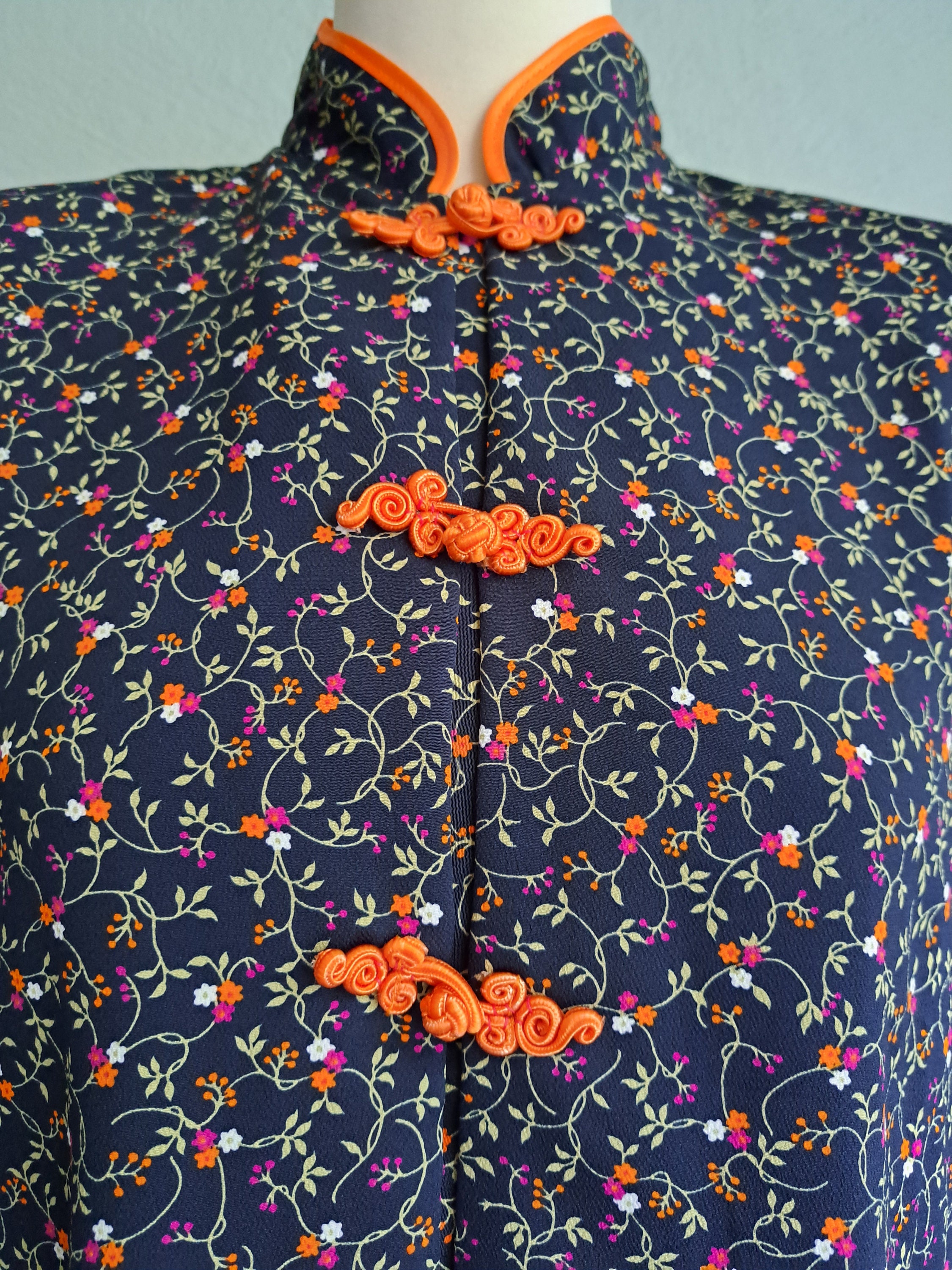 Vintage Chinese Style Blouse Asian Shirt Vintage Floral Blouse - Etsy