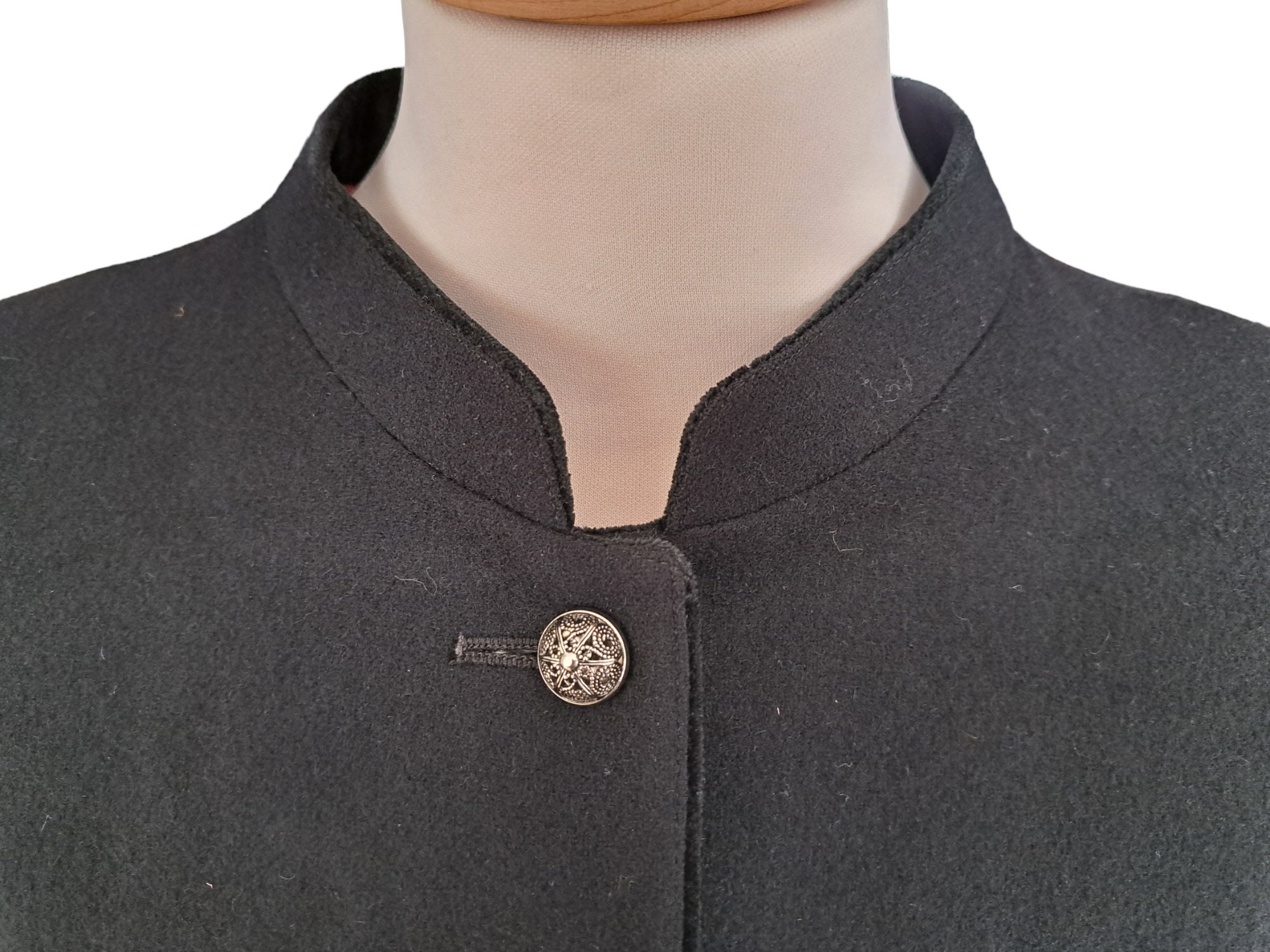 Vintage Black Wool Jacket Original Tyroler Loden Made in Austria Blazer ...