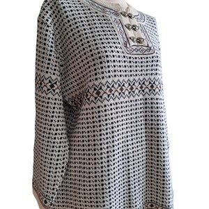 Scandinavian Wool Blended Sweater Vintage Norwegian Sweater Chunky ...
