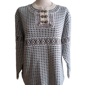 Scandinavian Wool Blended Sweater Vintage Norwegian Sweater Chunky ...