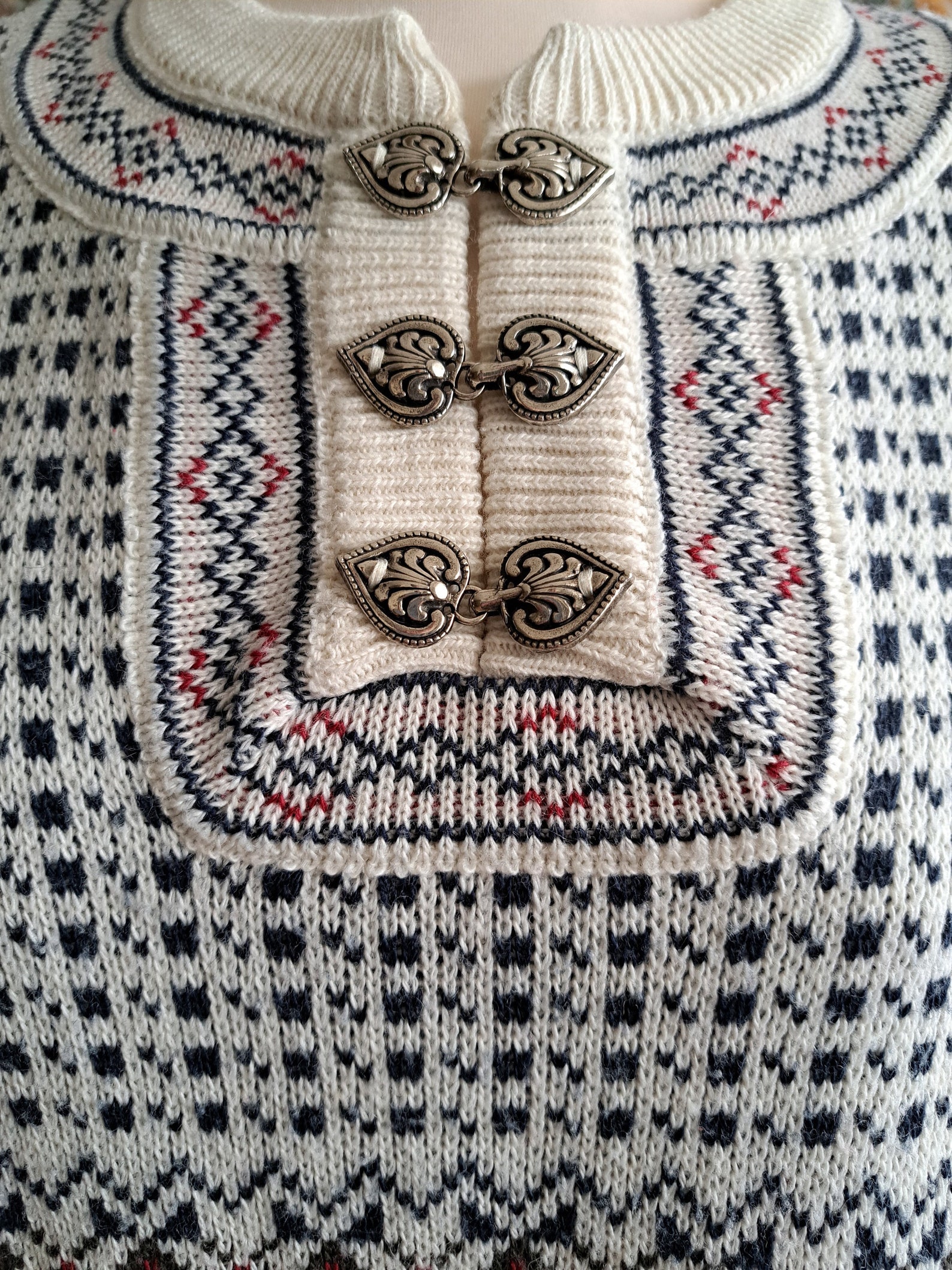Scandinavian Wool Blended Sweater Vintage Norwegian Sweater Chunky ...