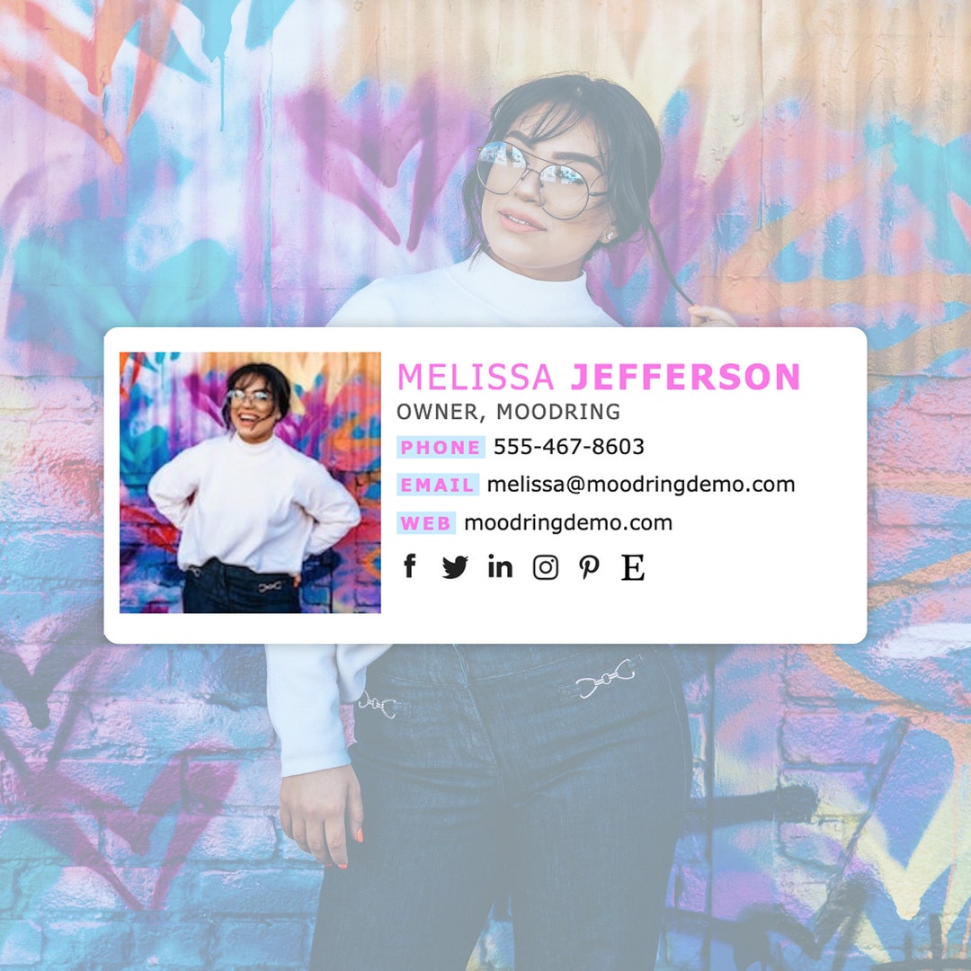 Colorful Email Signature Template | Email Signature With Clickable ...