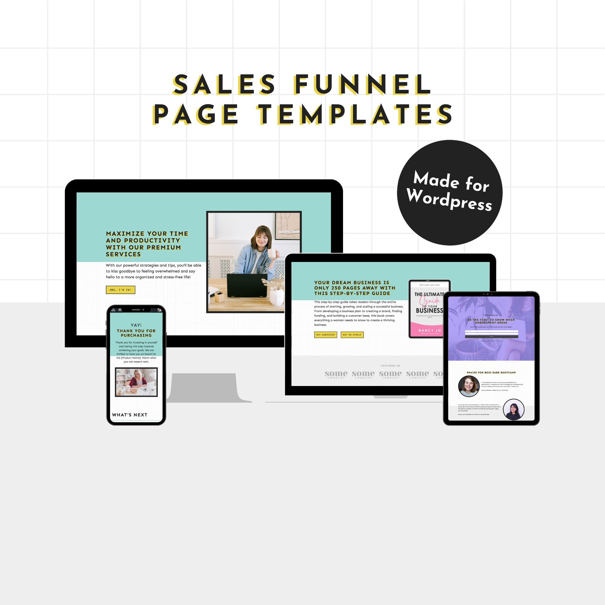 Bold Sales Funnel Templates for Wordpress: Lead Magnet, Tripwire, Thank ...