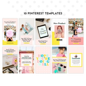 Cute Pinterest Templates for Canva | Matching Jelly Bean Template ...