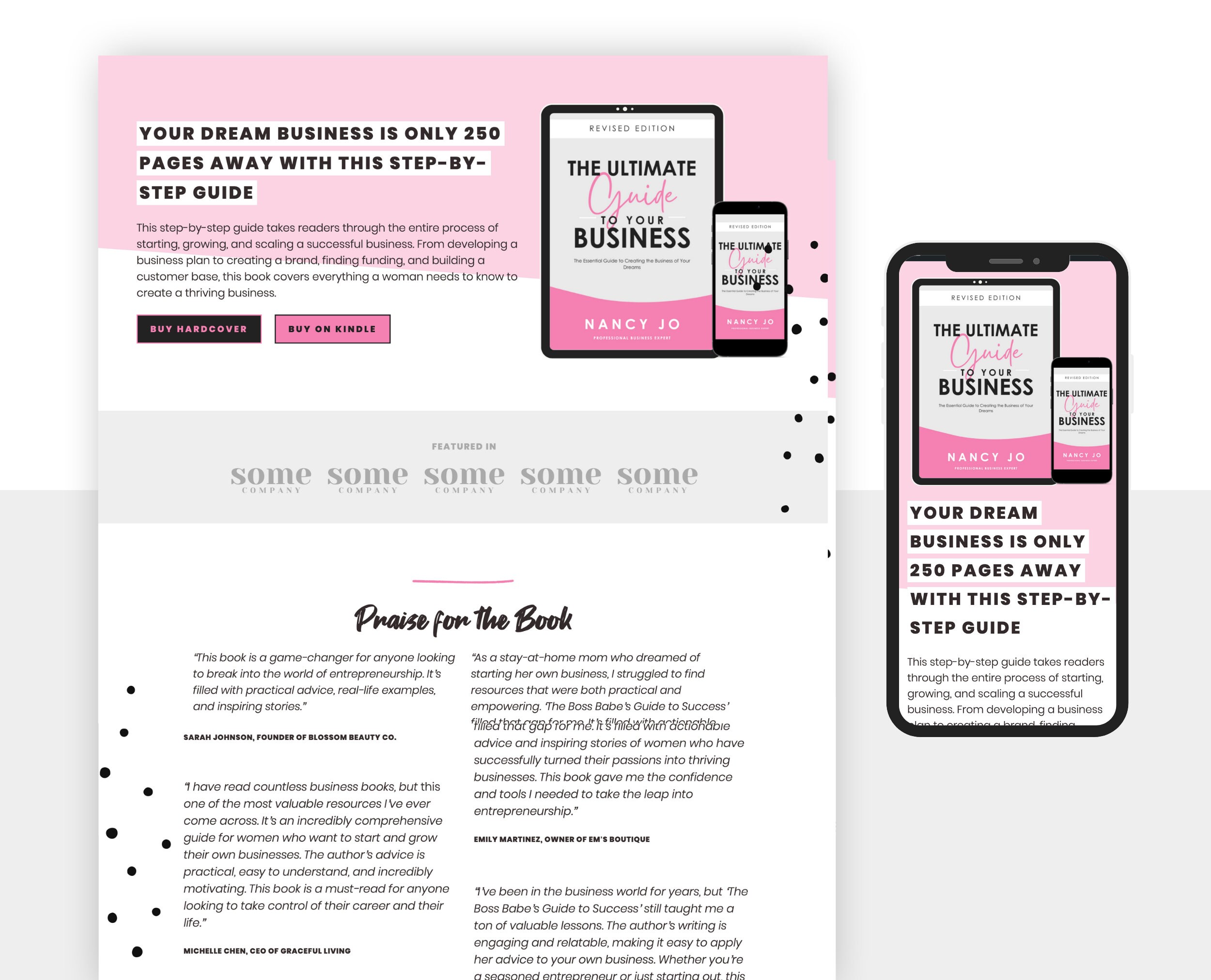 Pink Sales Funnel Templates for Wordpress: Lead Magnet, Tripwire, Thank ...