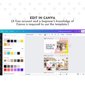 Cute Youtube Templates for Canva | Youtube Banner Template | Editable ...