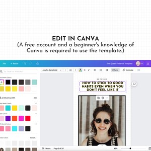 Bold Pinterest Templates for Canva Matching Zine Queen Template Bold ...