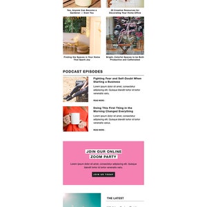 Girly Email Template for Mailchimp | Editable Newsletter Template ...