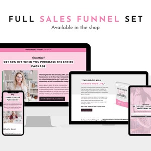 Pink Course Sales Templates for Wordpress: Complete Set for Coaches ...