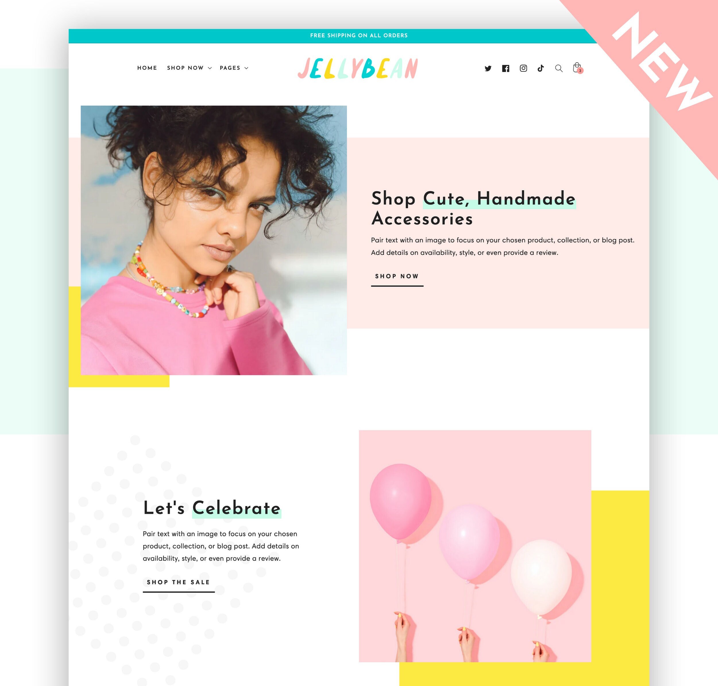 Cute Shopify Theme Bright Shopify Template Cute Shopify - Etsy