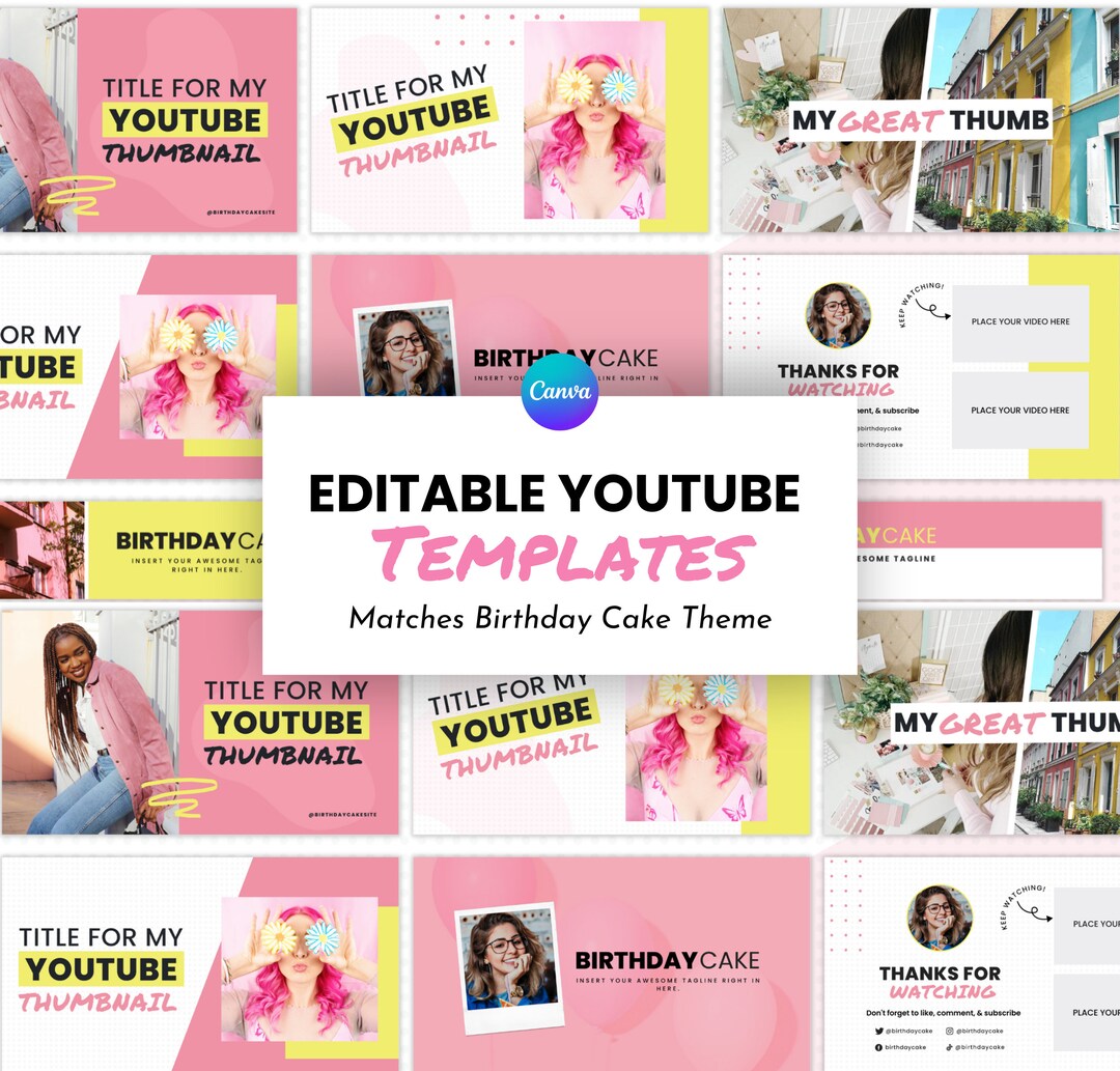 Fun Youtube Templates for Canva | Youtube Banner Template | Editable ...