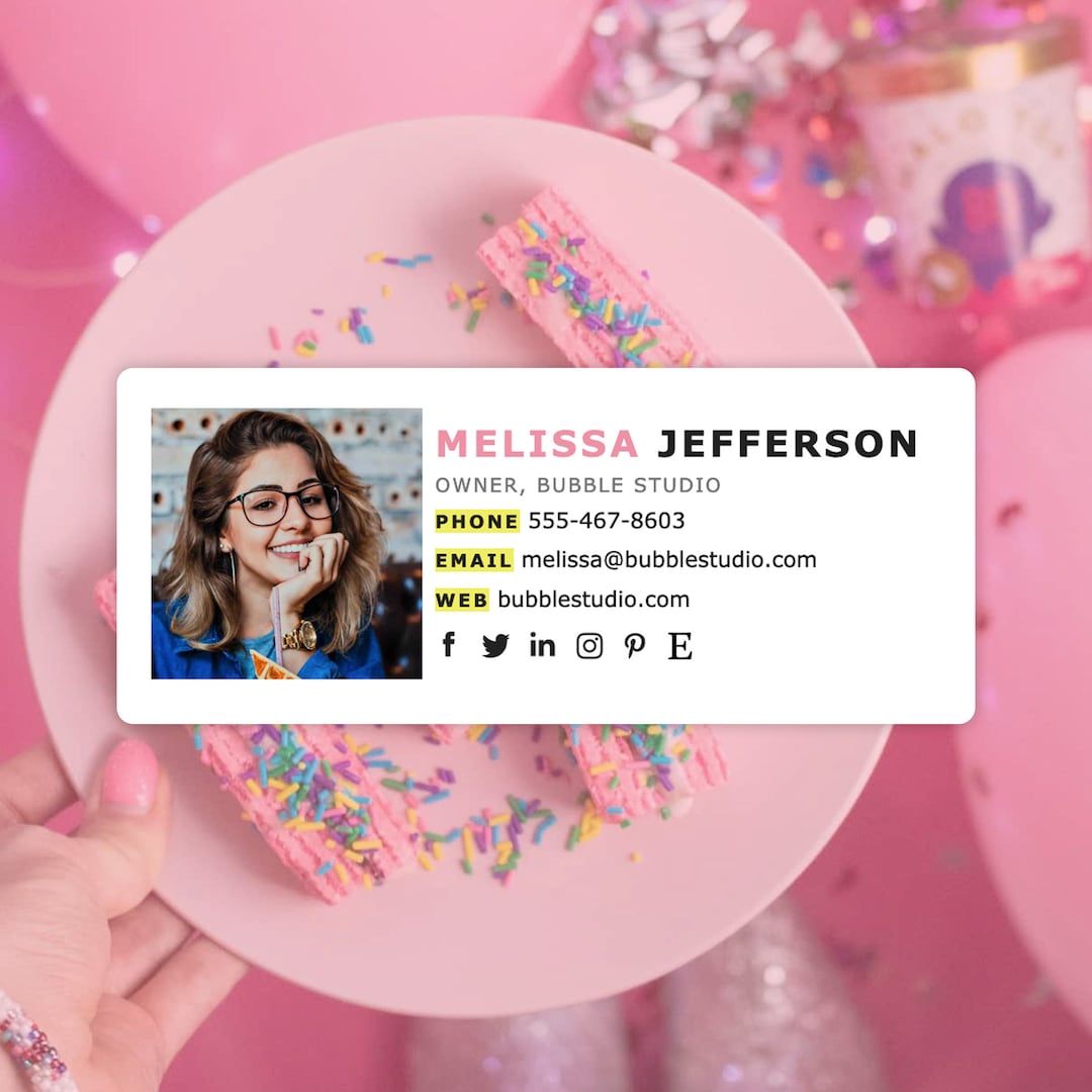 Fun Email Signature Template | Email Signature With Clickable Links for ...