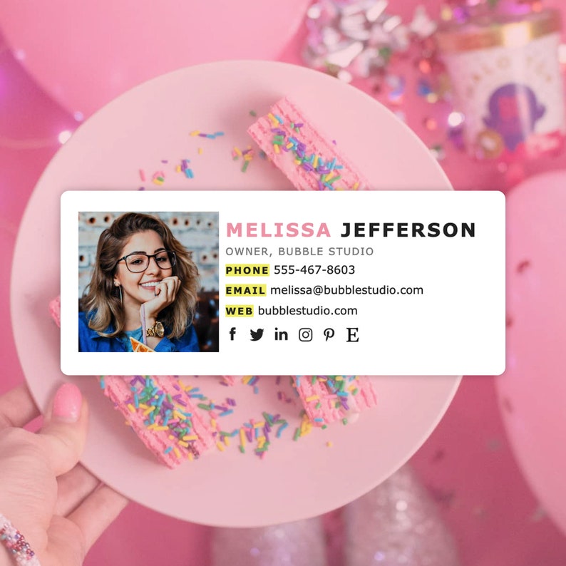 Fun Email Signature Template Email Signature With Clickable - Etsy