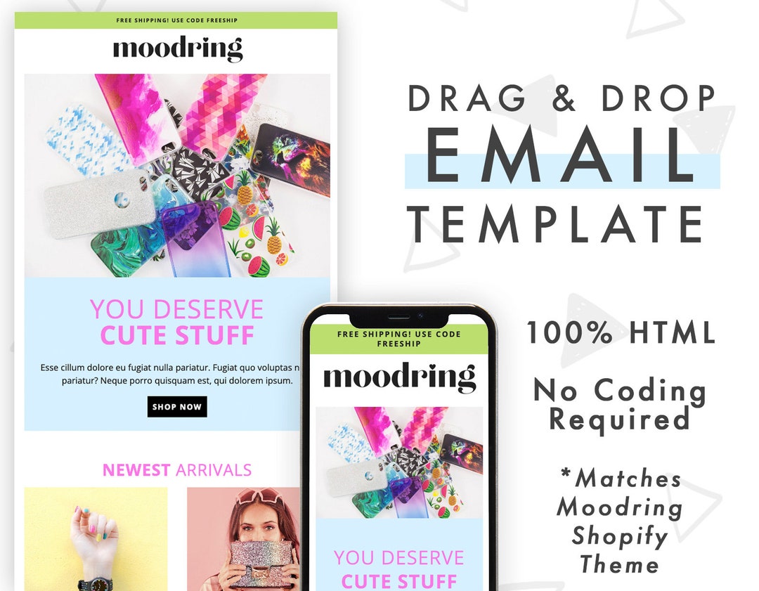 Colorful Email Template for Mailchimp | Editable Newsletter Template ...