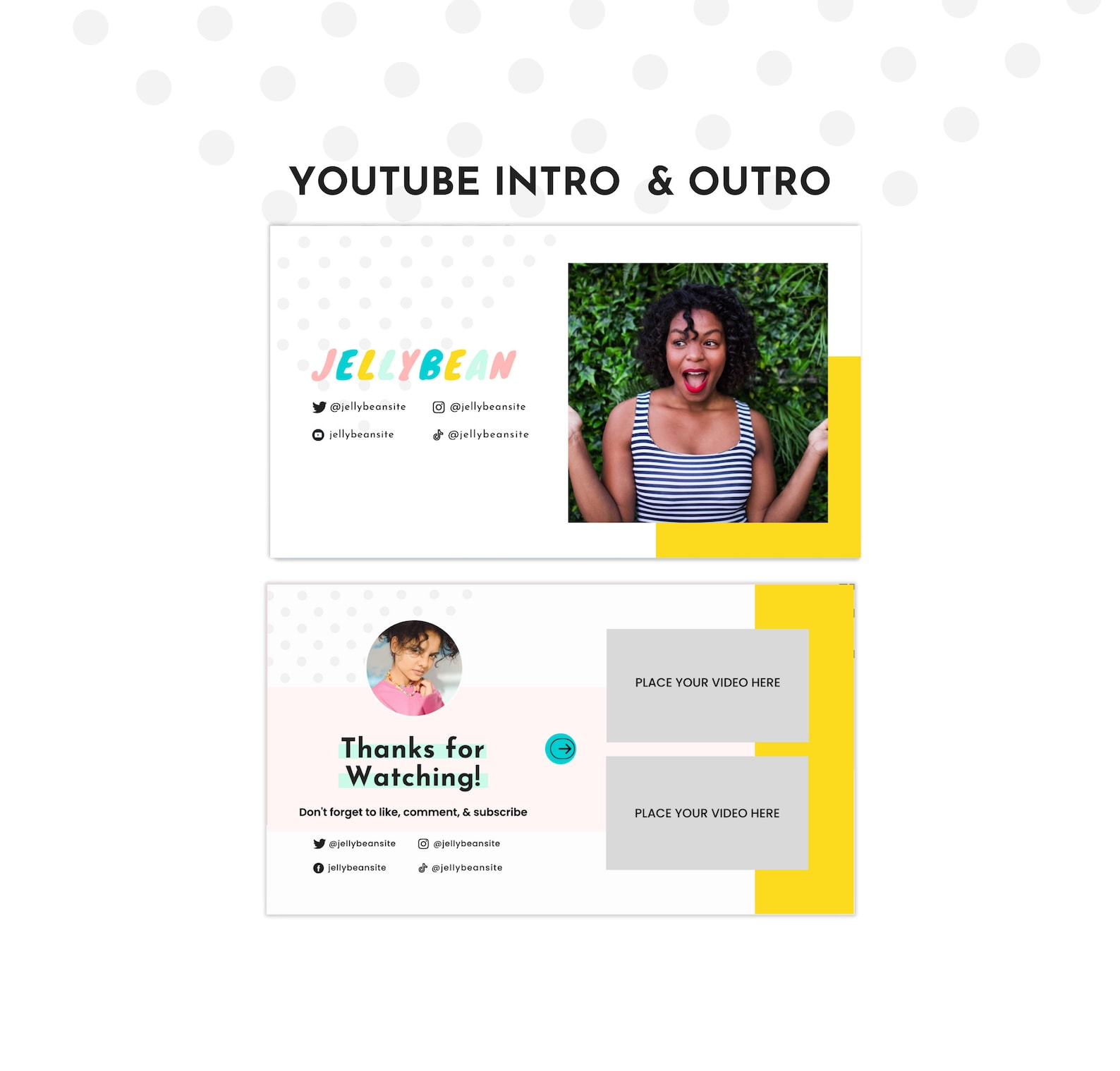 Cute Youtube Templates for Canva Youtube Banner Template - Etsy
