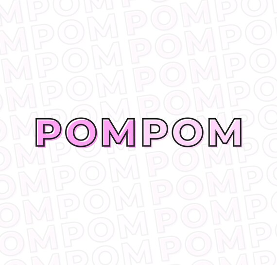 Pink Logo Template for Canva Pompom Logo Editable Logo - Etsy