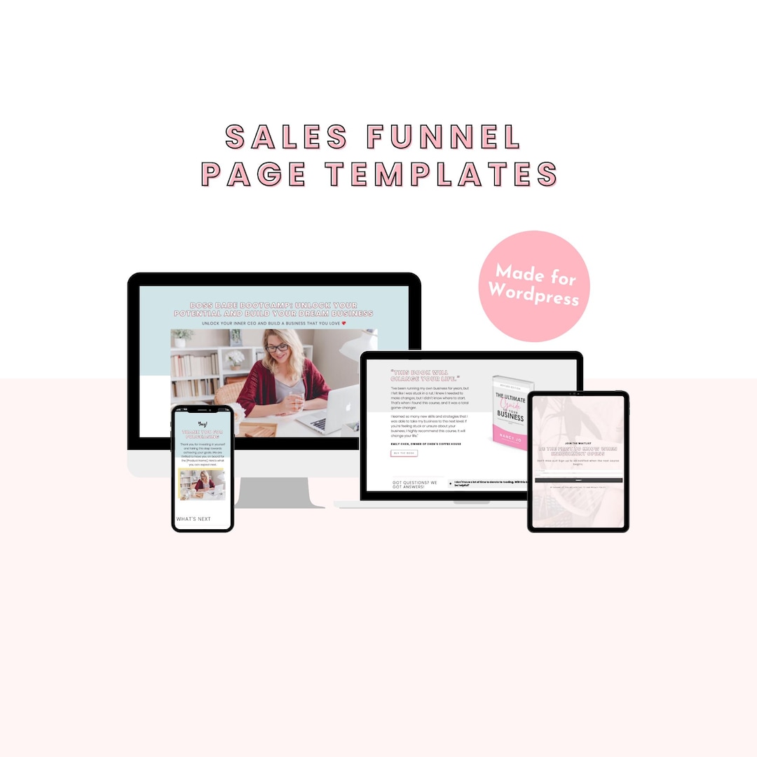 Pastel Sales Funnel Templates for Wordpress: Lead Magnet, Tripwire ...
