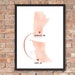 Custom Long Distance Relationship Art Print - Long Distance Gift for ...