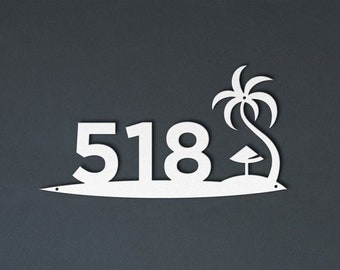 Custom Nautical House Number Sign: Beach Decor Idea, Outside Porch ...