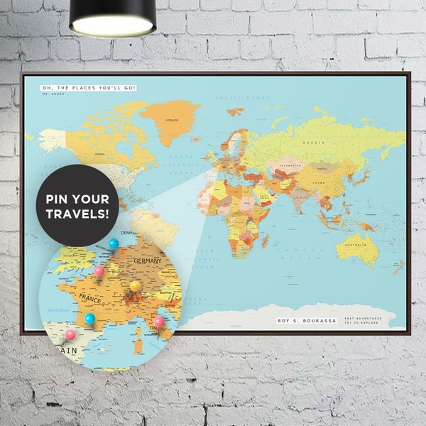 Push Pin Map - Etsy