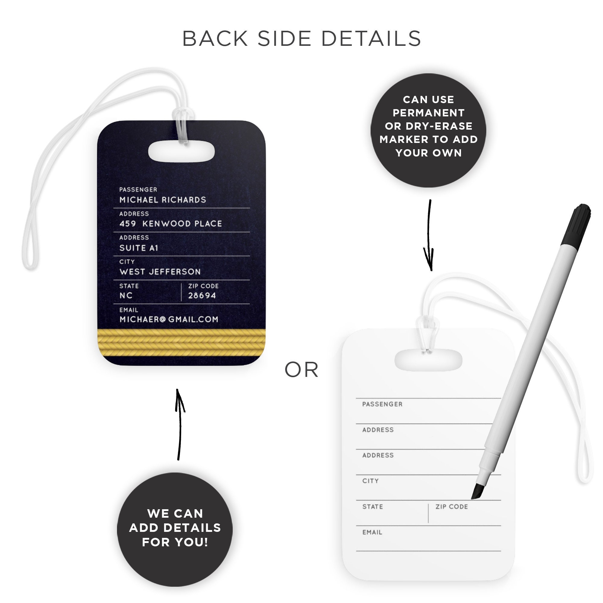 Personalized Navy Pilot Bag Tag Travel Gift for Dad Pilot - Etsy