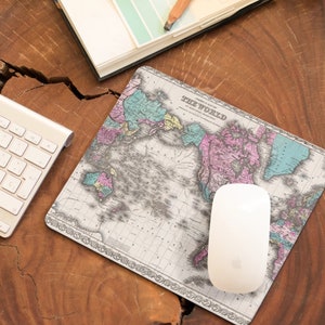 Map Mouse Pads: Nautical Chart & Vintage World Map Mousepads. Cute ...
