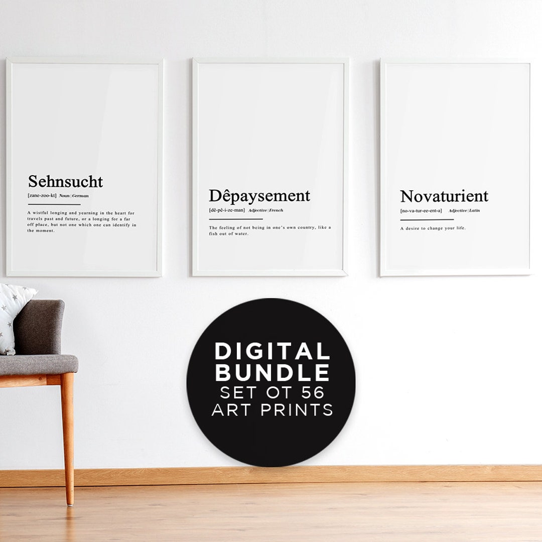 Printable Travel Definition Bundle Art, Travel Dictionary Wall Poster ...