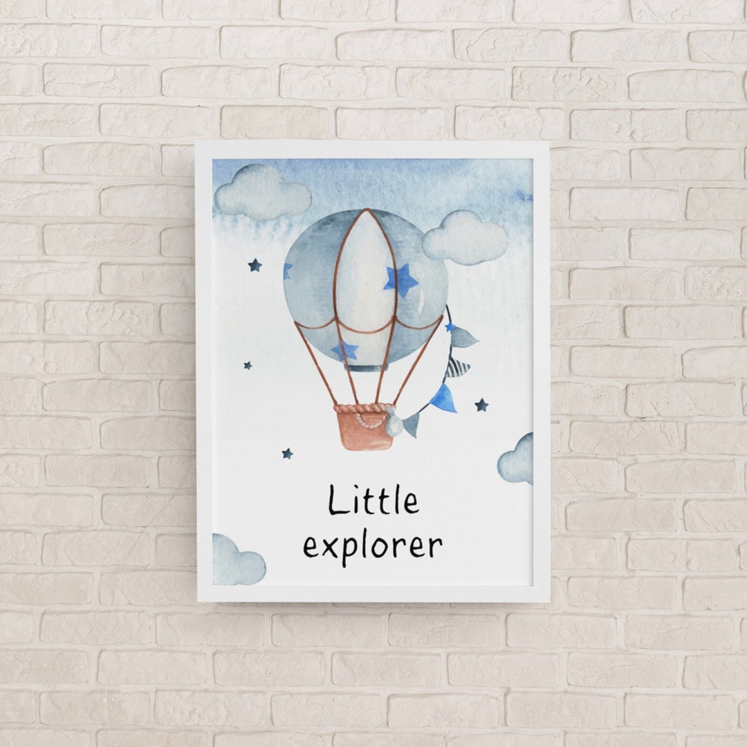 Adorable Little Explorer Wall Art for Travel-themed Nursery or Kids ...