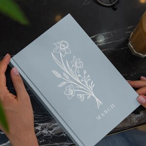 Birth Month Flower Notebook, Personalized Gift for Her, Birth Month ...