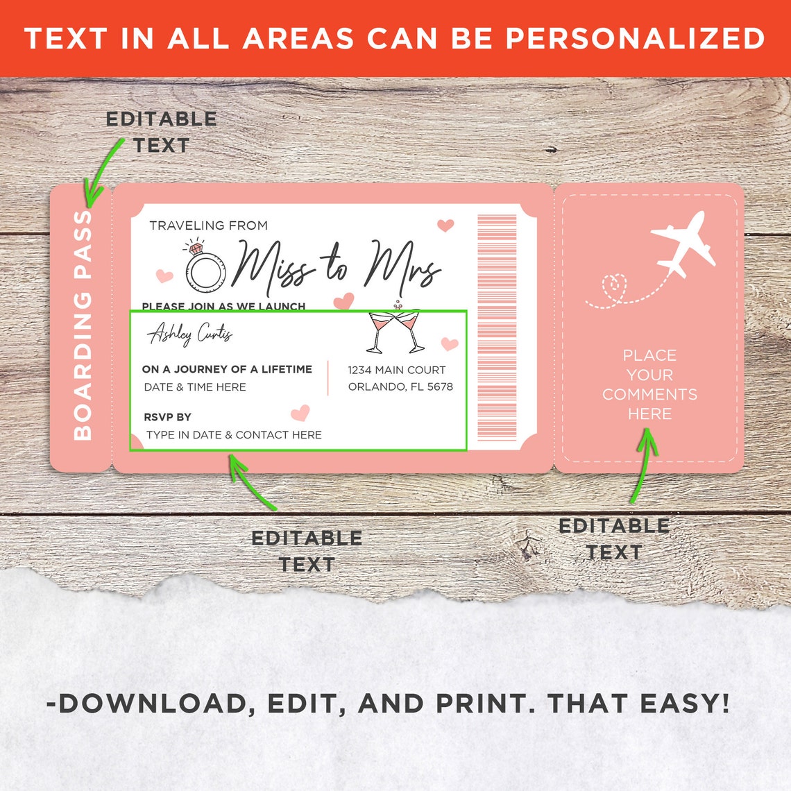 Custom Bridal Shower Invitations: Personalized Wedding Shower - Etsy