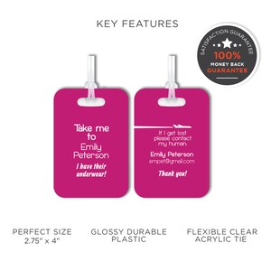 Personalized Funny Luggage Tag, Sarcastic Travel ID Tag, Custom Bag Tag ...