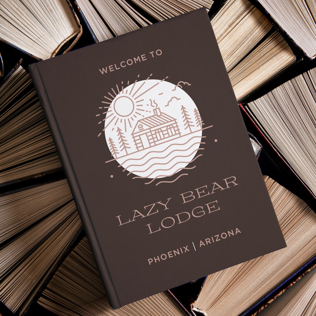 Personalized Cabin Guestbook, Modern Vacation Rental Airbnb Guest Book ...