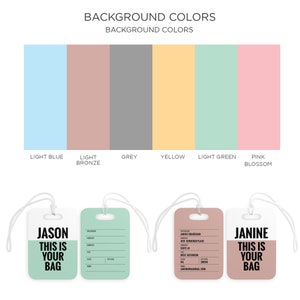 Stylish & Durable Custom Luggage Tags, Personalized Luggage Label ...