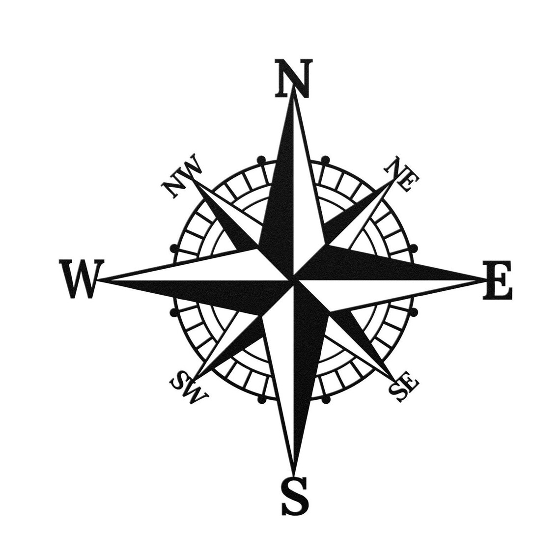 Compass Art, Nautical Compass Wall Art, Compass Rose Art, Metal Compass ...
