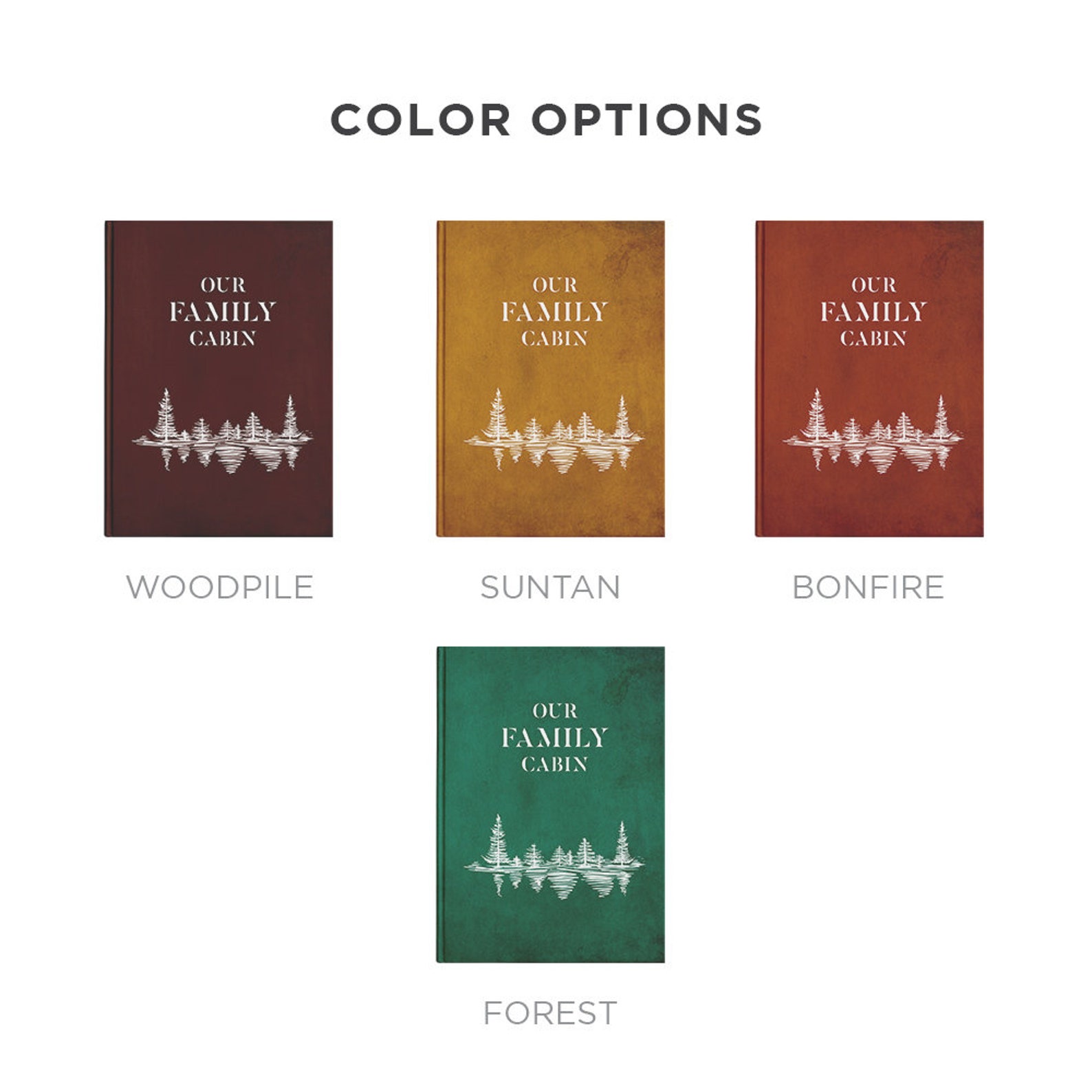 Personalized Woodland Cabin Journal With Family Name - Customizable ...
